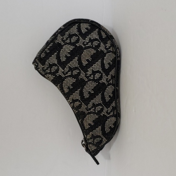 Dior | Bags | Y2k Dior Black Trotter Pattern Monogram Saddlebag Coin ...